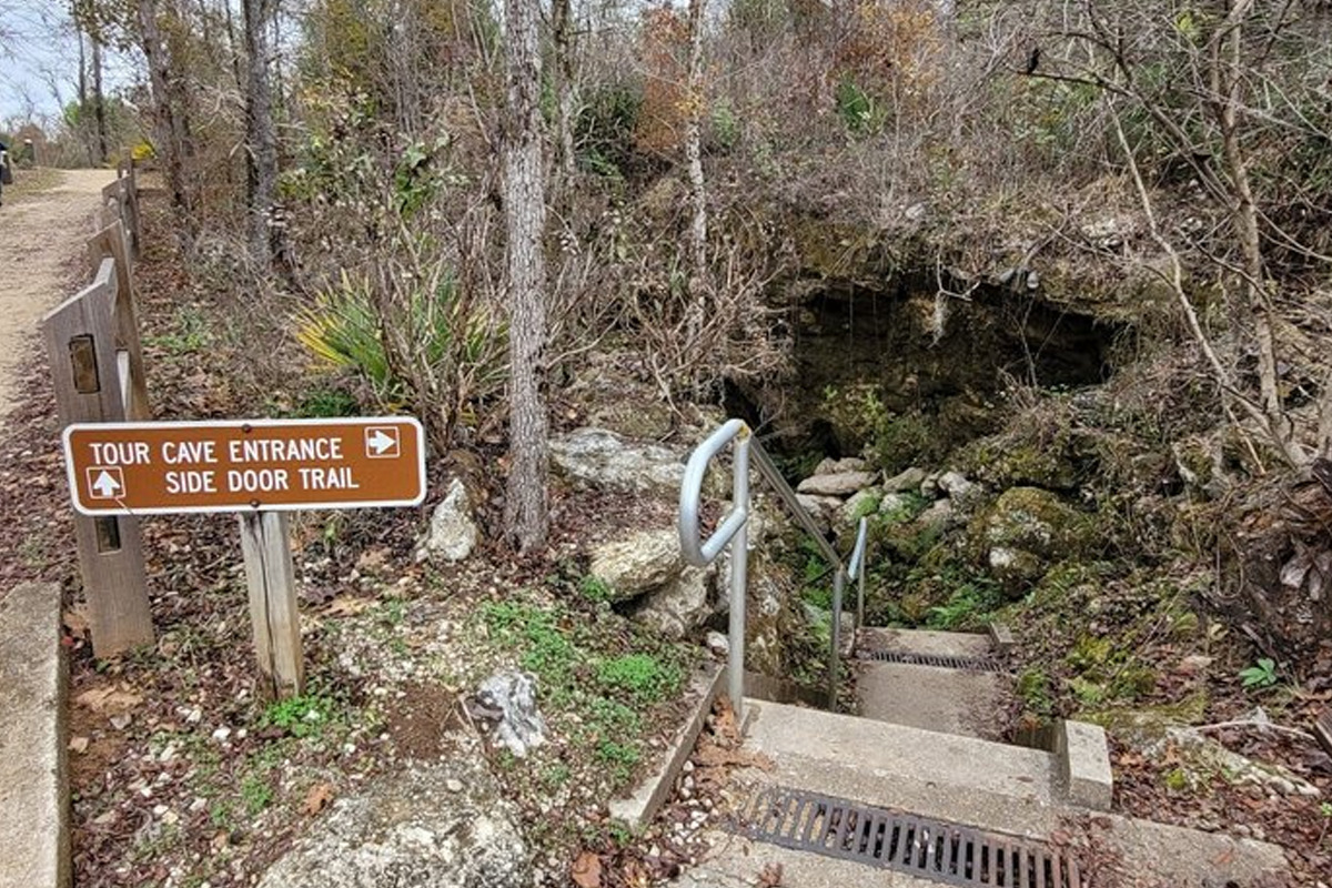 The tour cave entrance