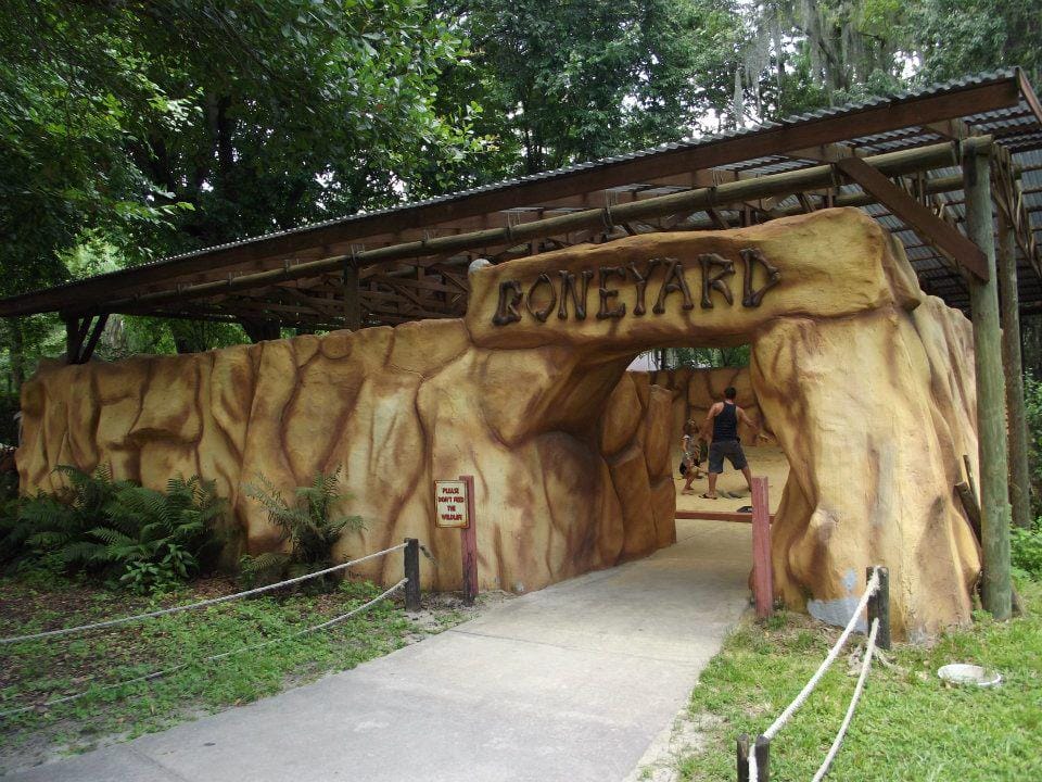 The entrance to the boneyard.