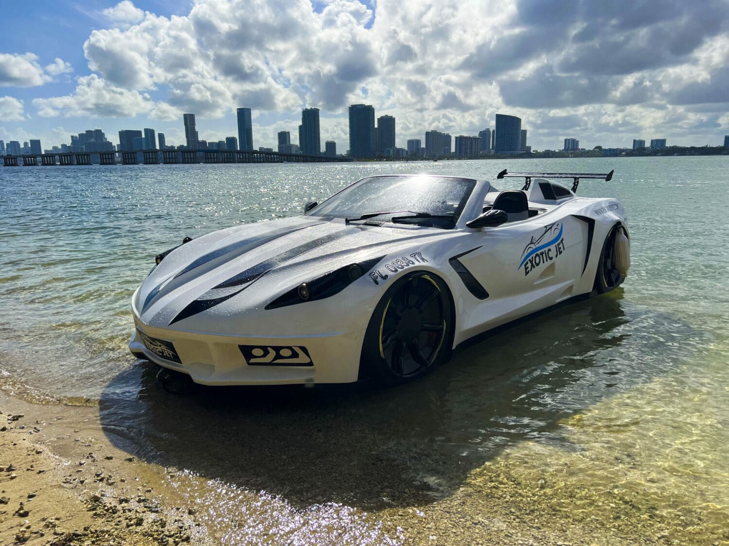 a jet car in miami waters