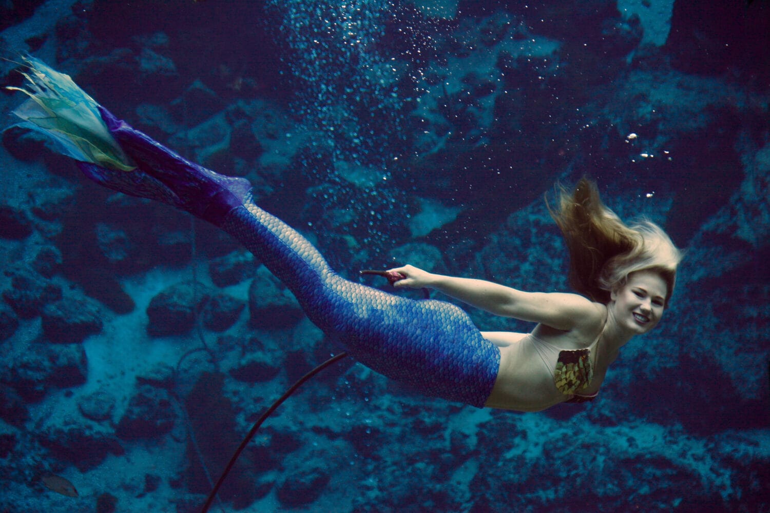 A mermaid show at Weeki Wachee Springs