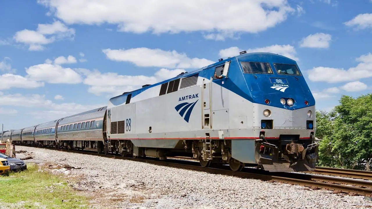 a photo of amtrak passing by