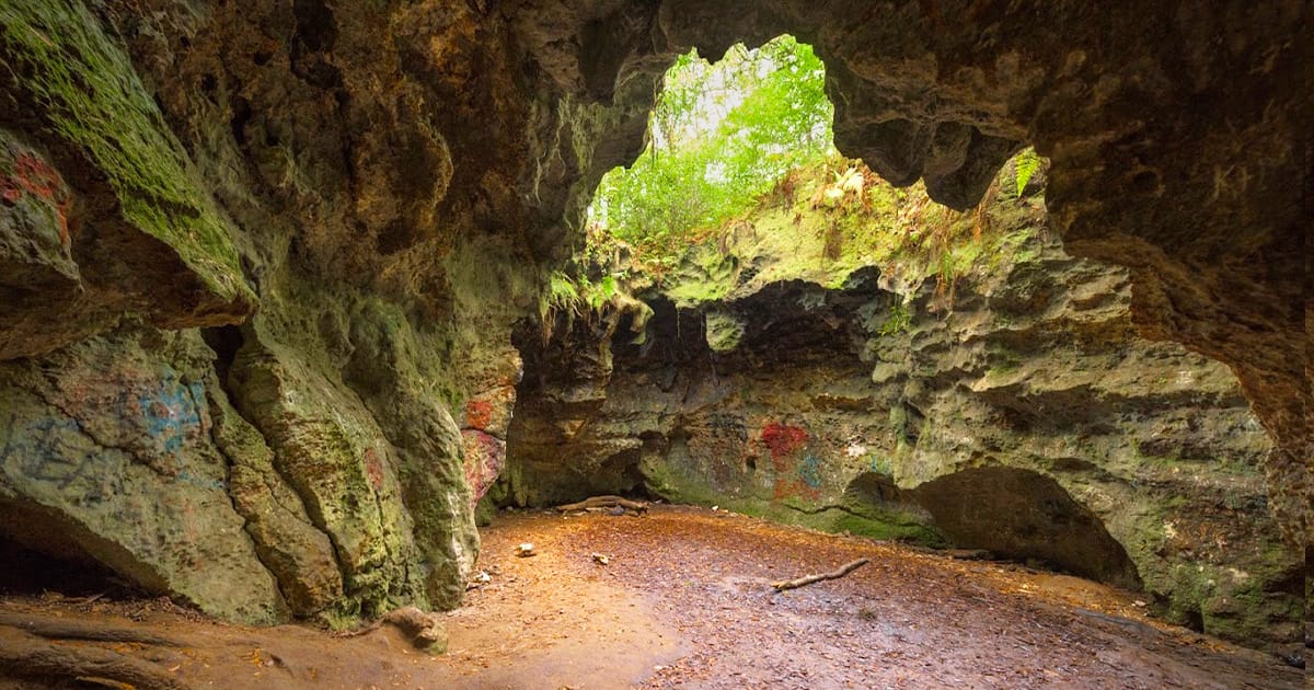 a photo of dames cave