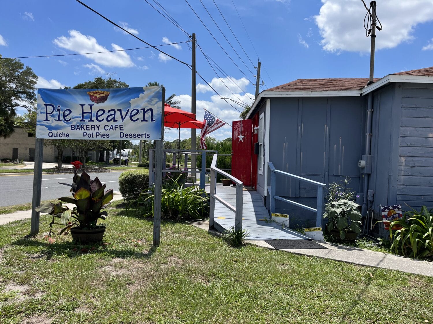 a picture of pie haven outside where the signage of the store is visible