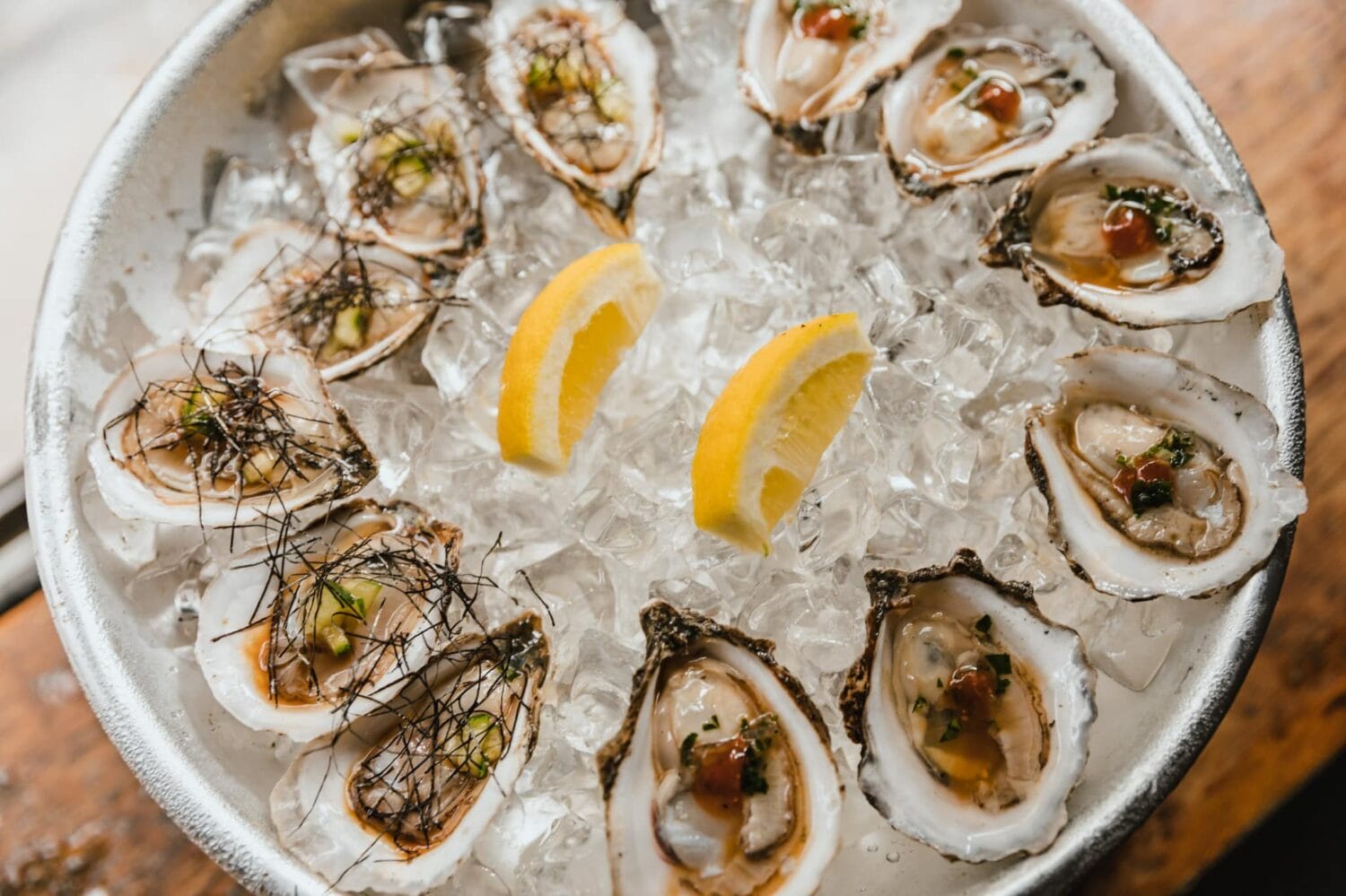 A plate of fresh oysters in Apalachicila