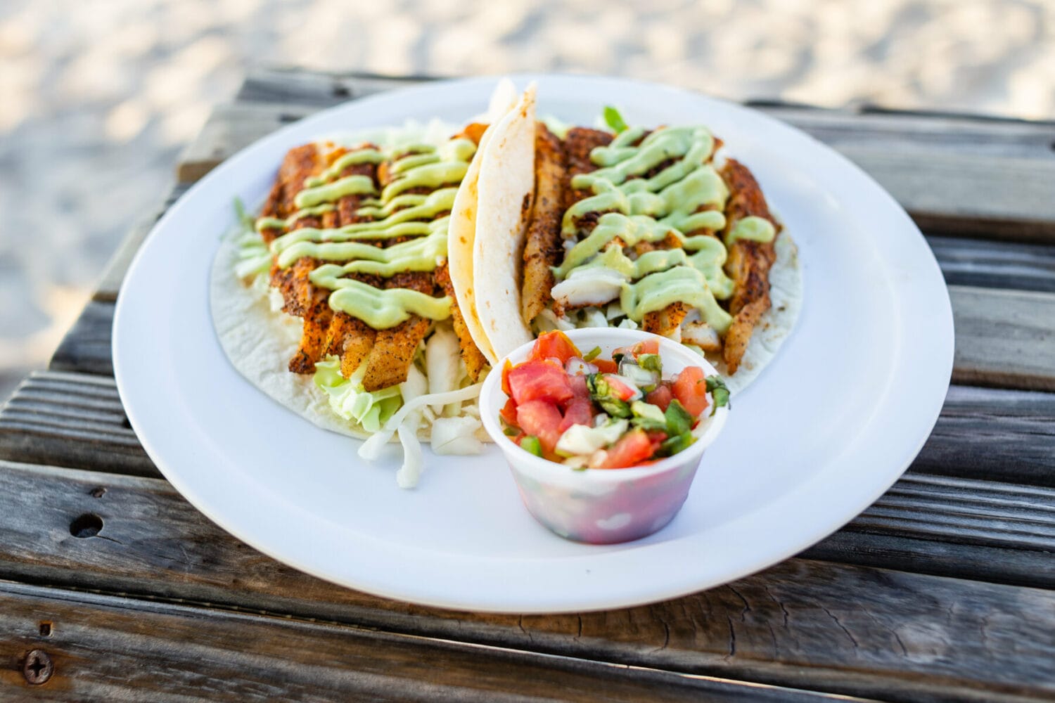 A plate of yummy tacos offered in one of the restaurants in Anna Maria