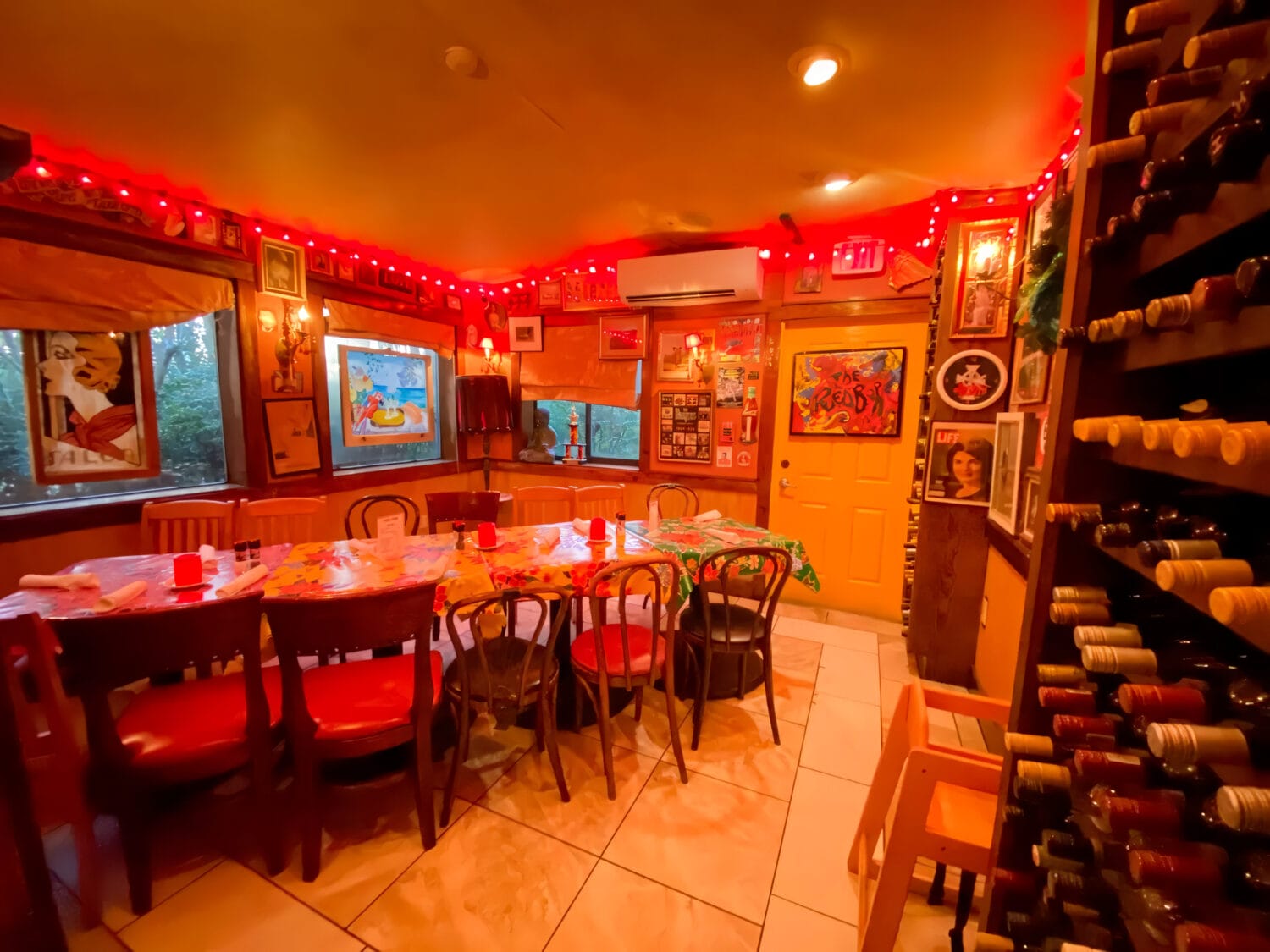 a private room in the restaurant