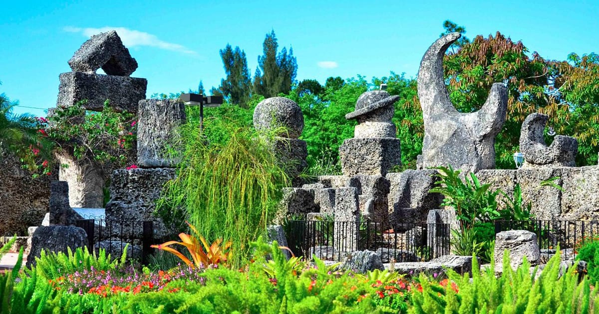 a shot of the coral castle