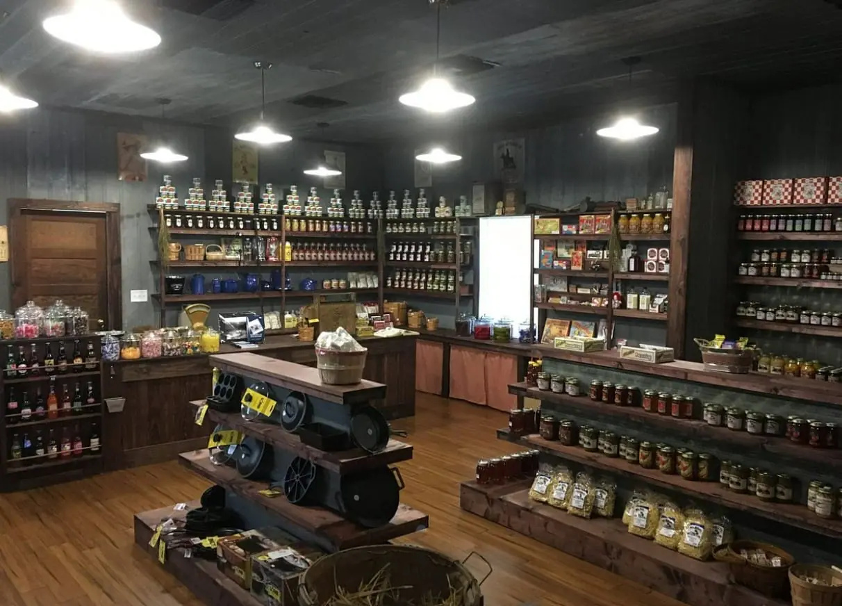 a shot of the jam packed store