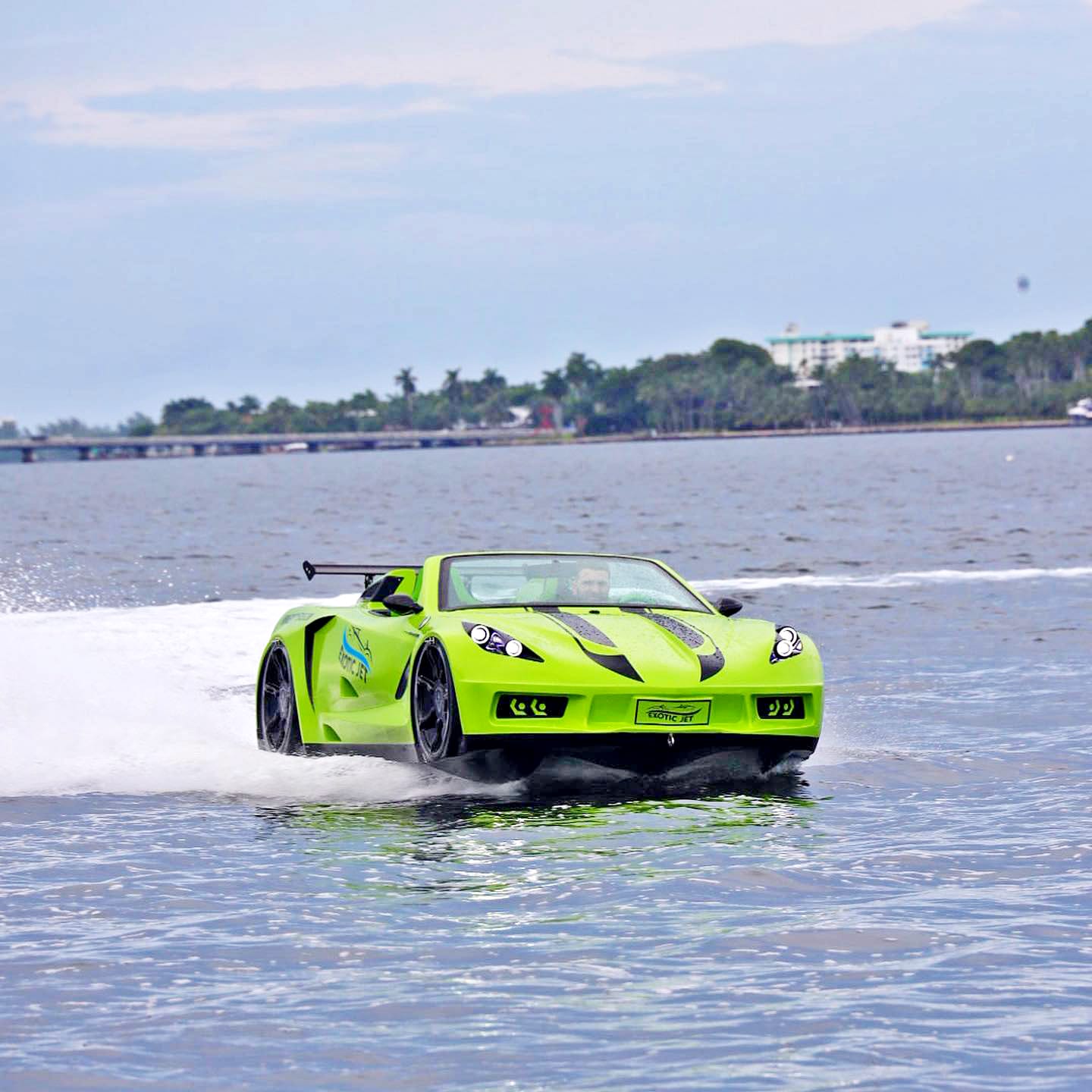 A thrilling jet car in the waters of Miami