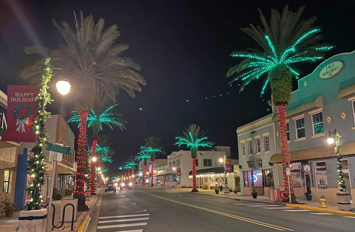 A vibrant night at Canal Street in New Smyrna Beach