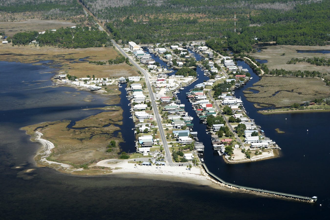 An aerial view of Keaton Beach