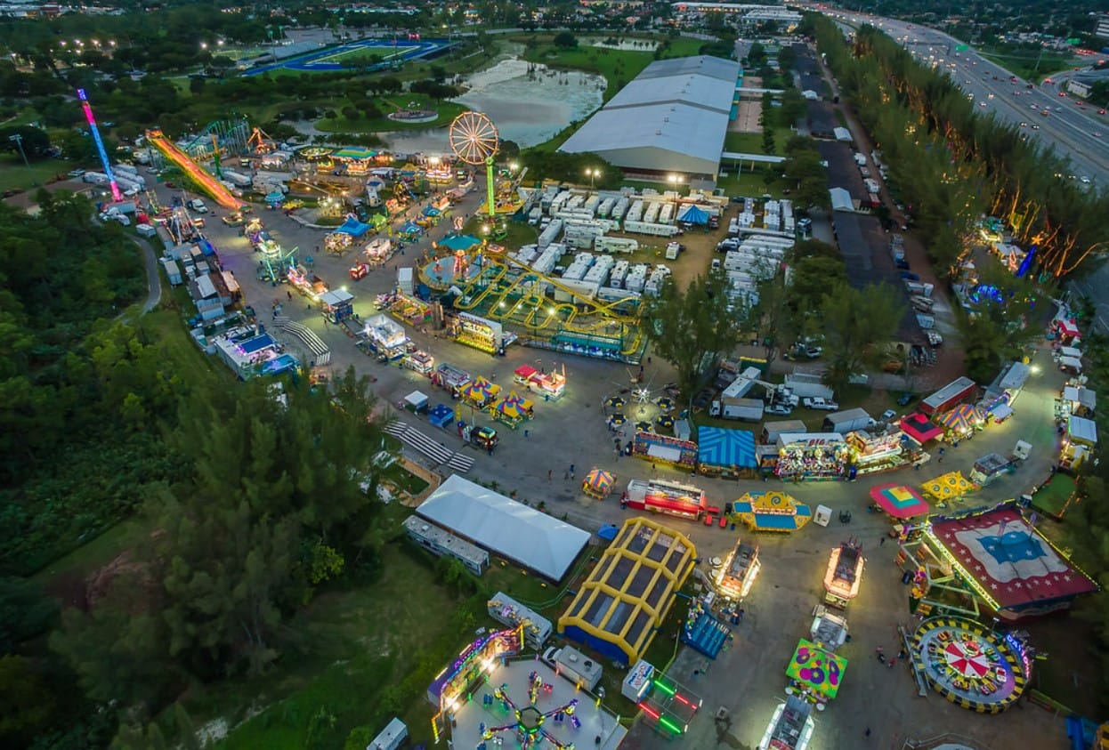 an aerial view of santas enchanted forest