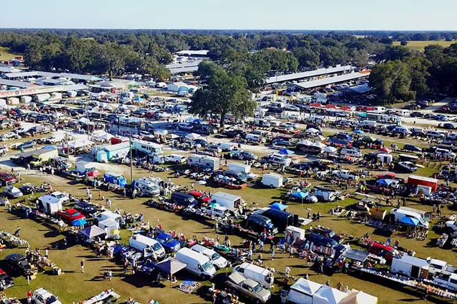 an overlooking view of webster westside flea market