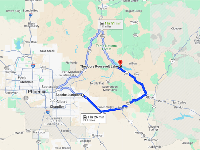 Apache Trail Scenic Drive 10 Map