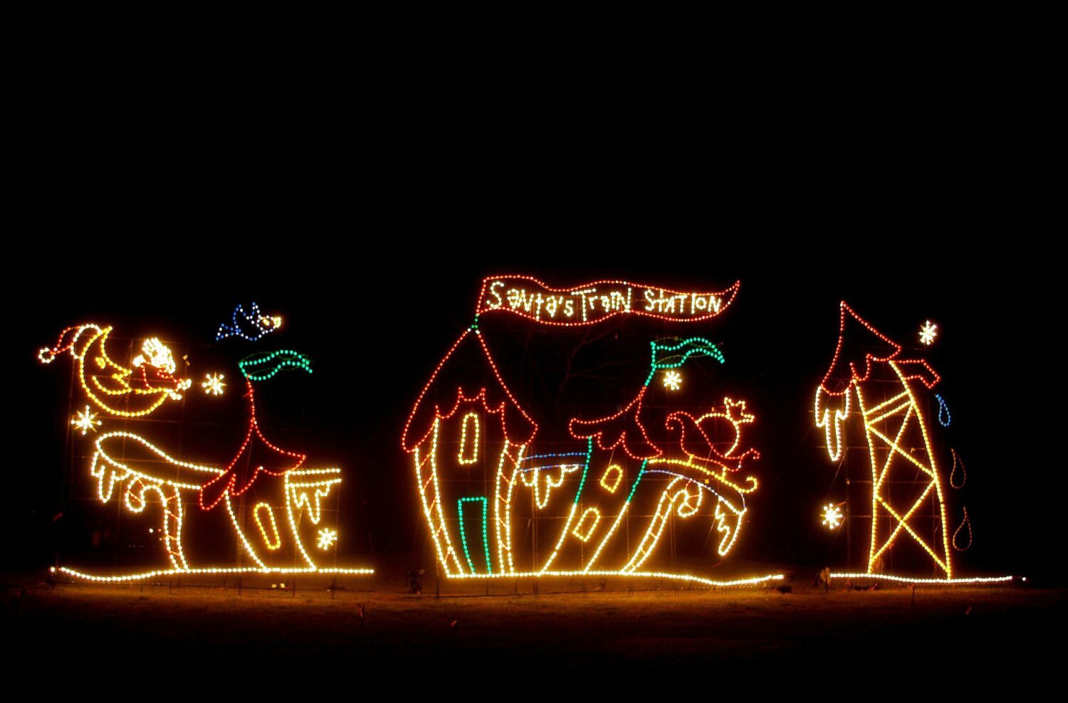different holiday designs of lights