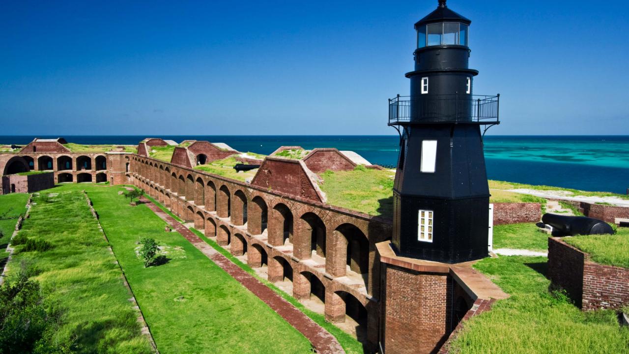 Dry Tortugas National Park overlooking the ocean