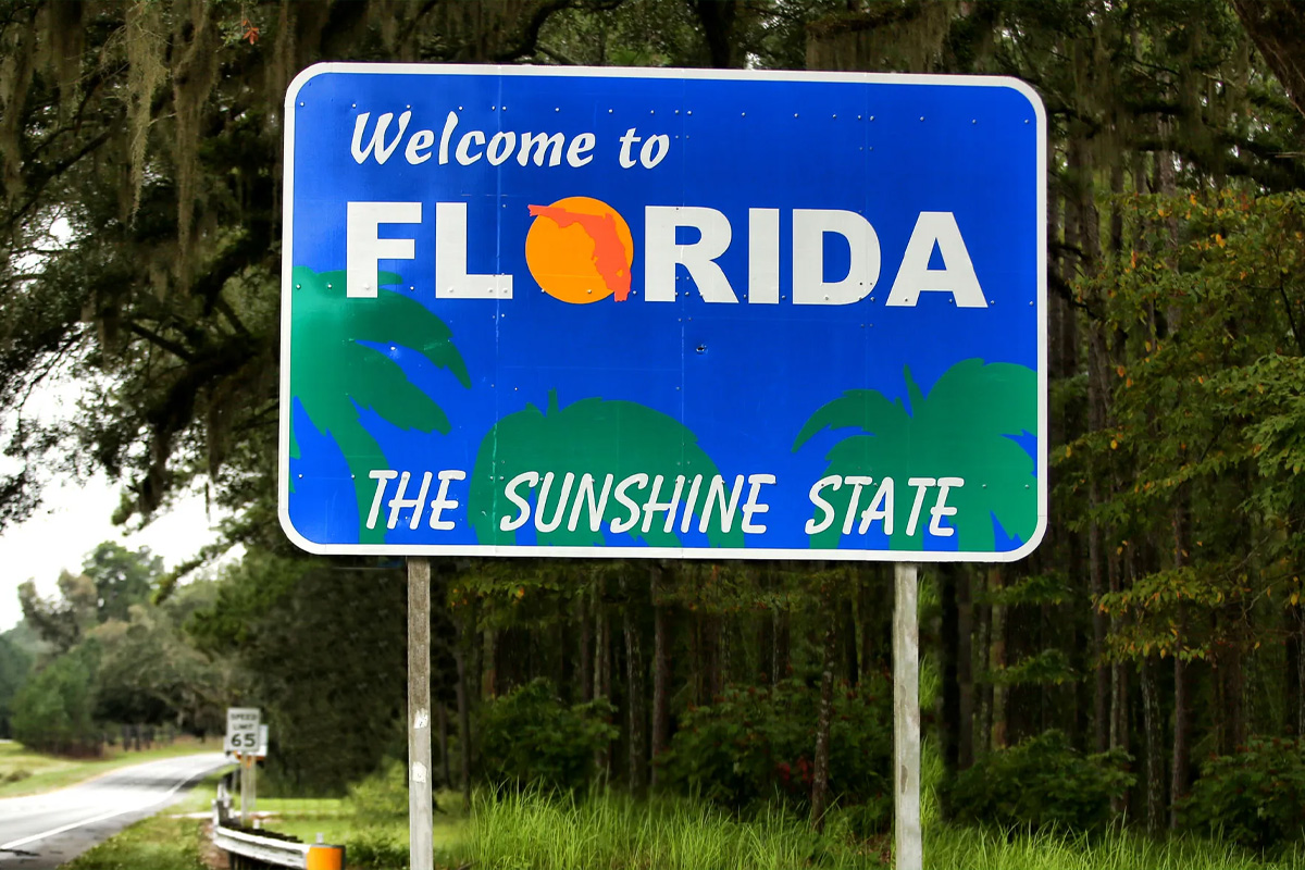 Florida's welcome sign