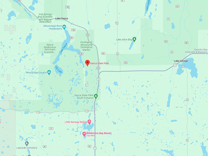 itasca state park 10 map