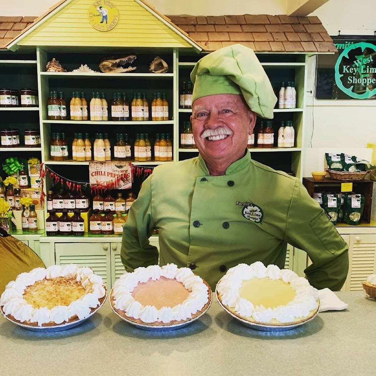 Mr Kermit with his key lime pies