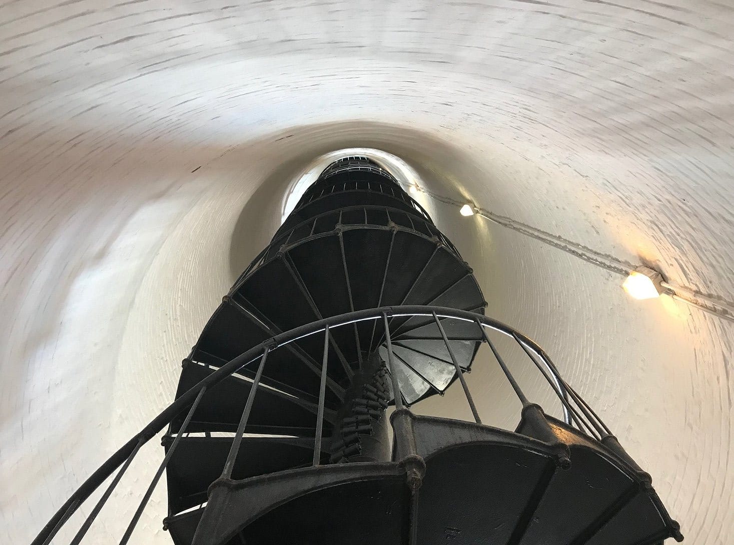 spiral staircase leading to the top of the lighthouse