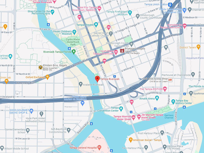 Tampa Riverwalk 10 Map