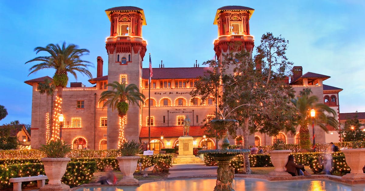 The Charming City of St. Augustine during the nights of lights