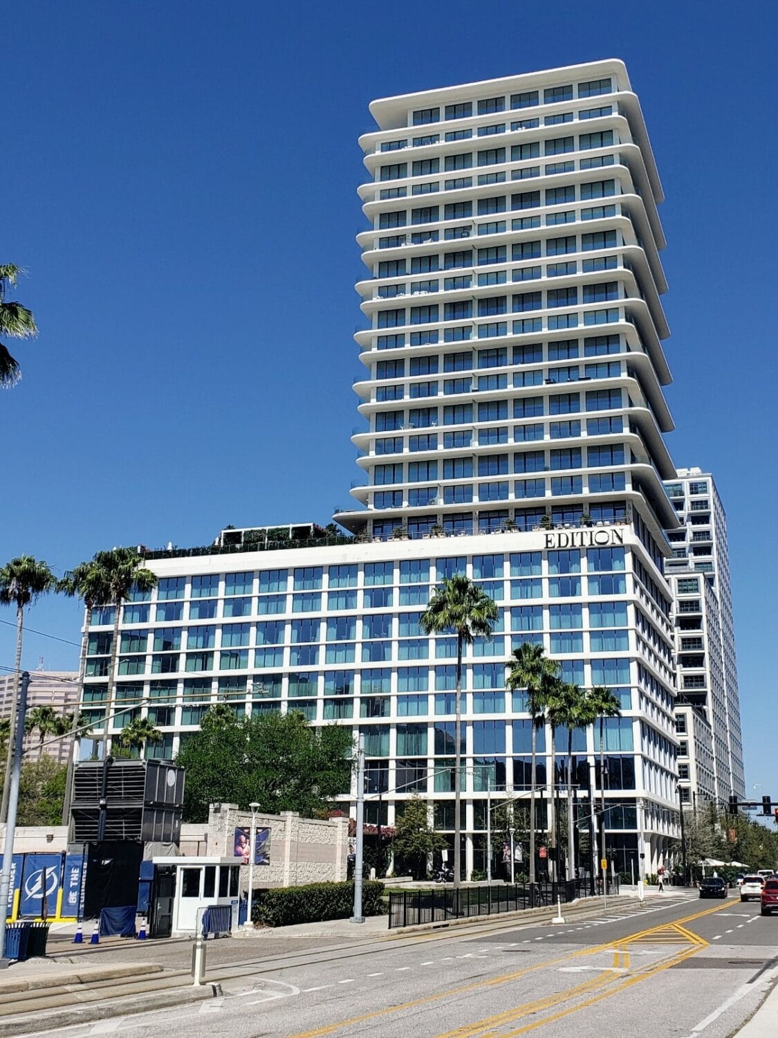 the full building of the tampa edition seen from across the street