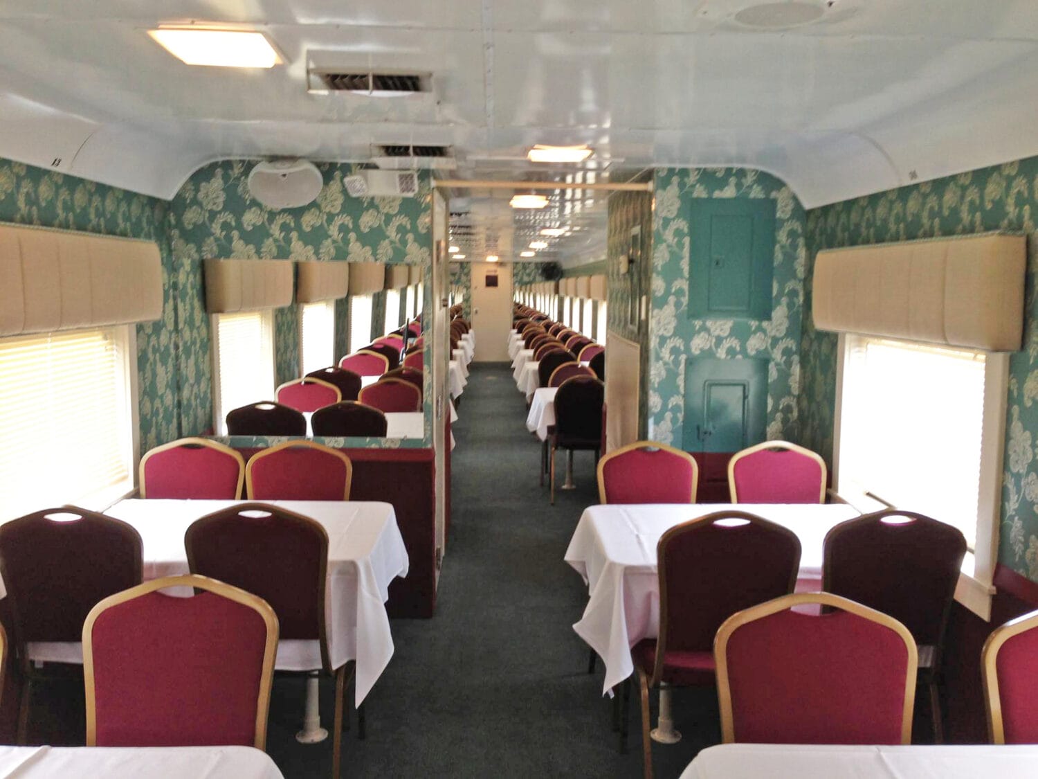 The interior of the train