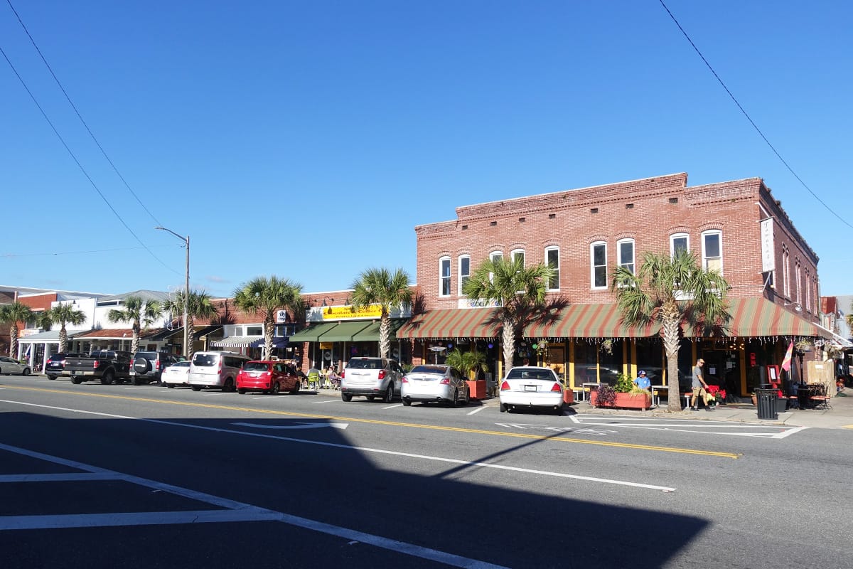 The quaint downtown area of Apalachicola