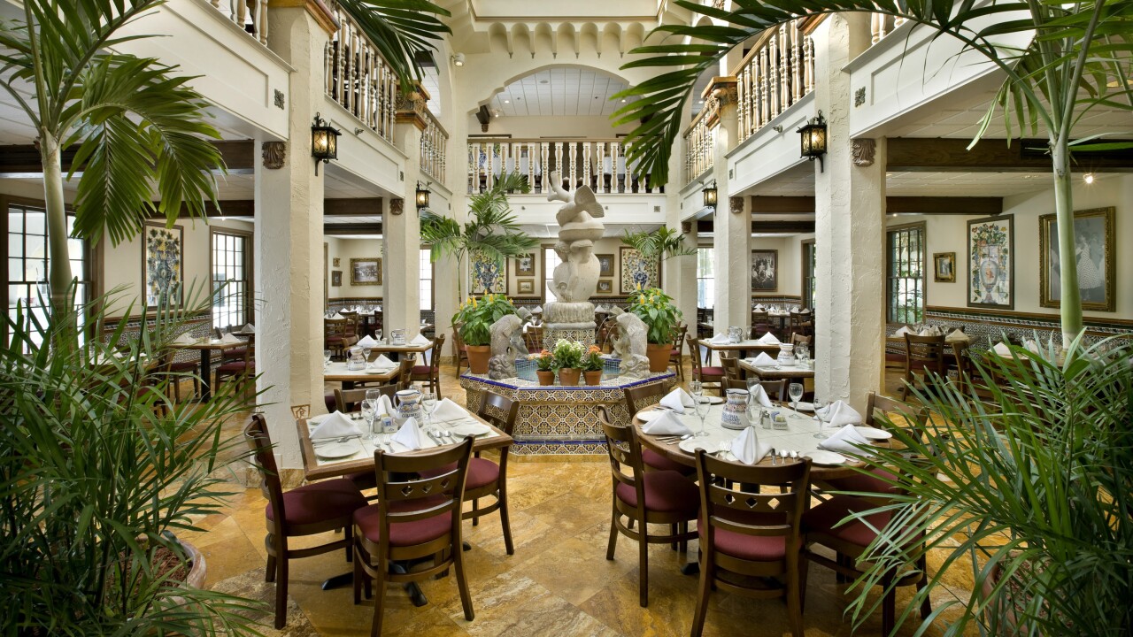 the stunning interior of the restaurant