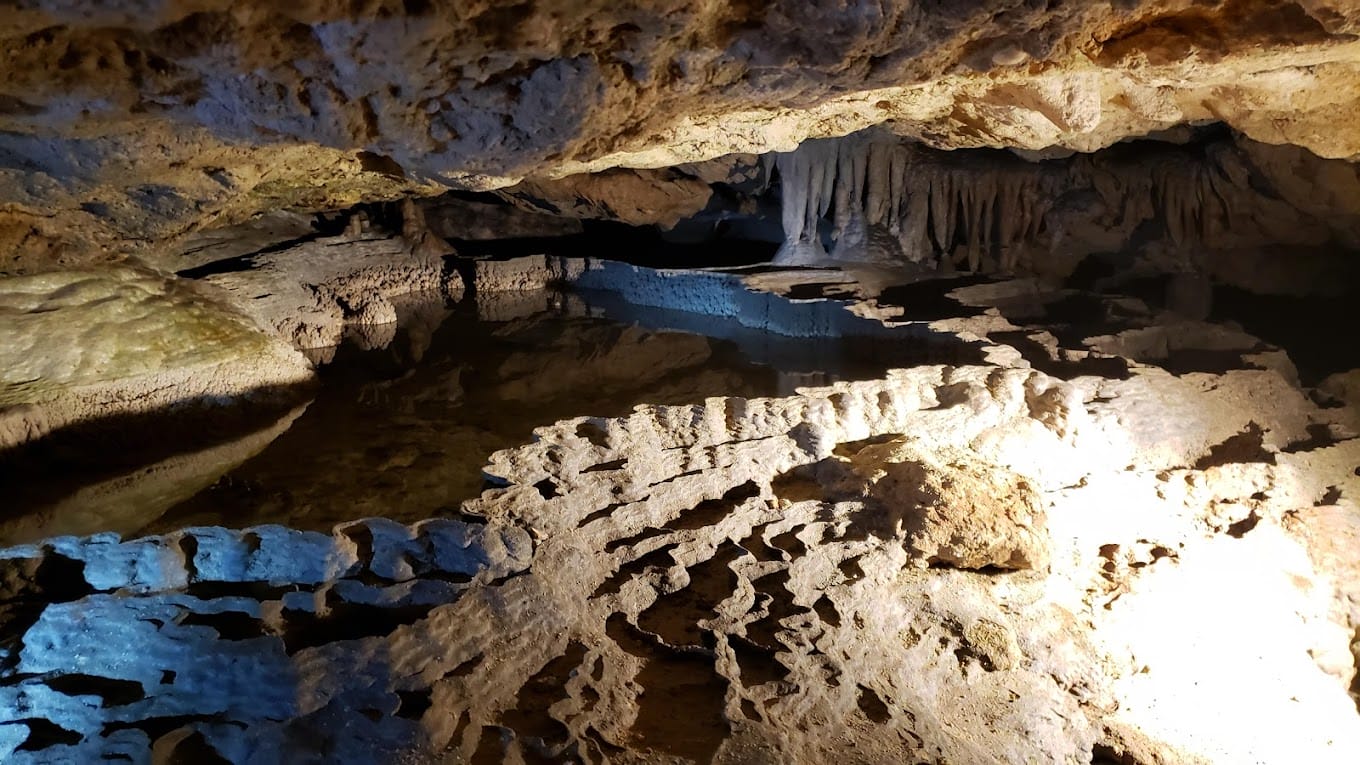 the subterranean beauty of florida caverns state park captured in the tranquil stillness of an underground cave pool