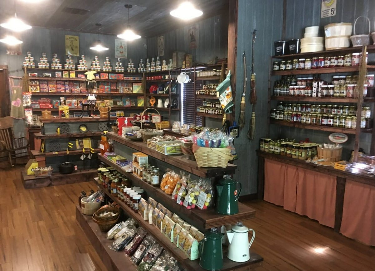 the unassuming interior of the store