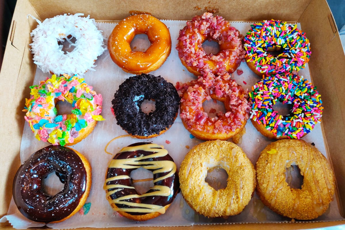 a box of delicious donuts