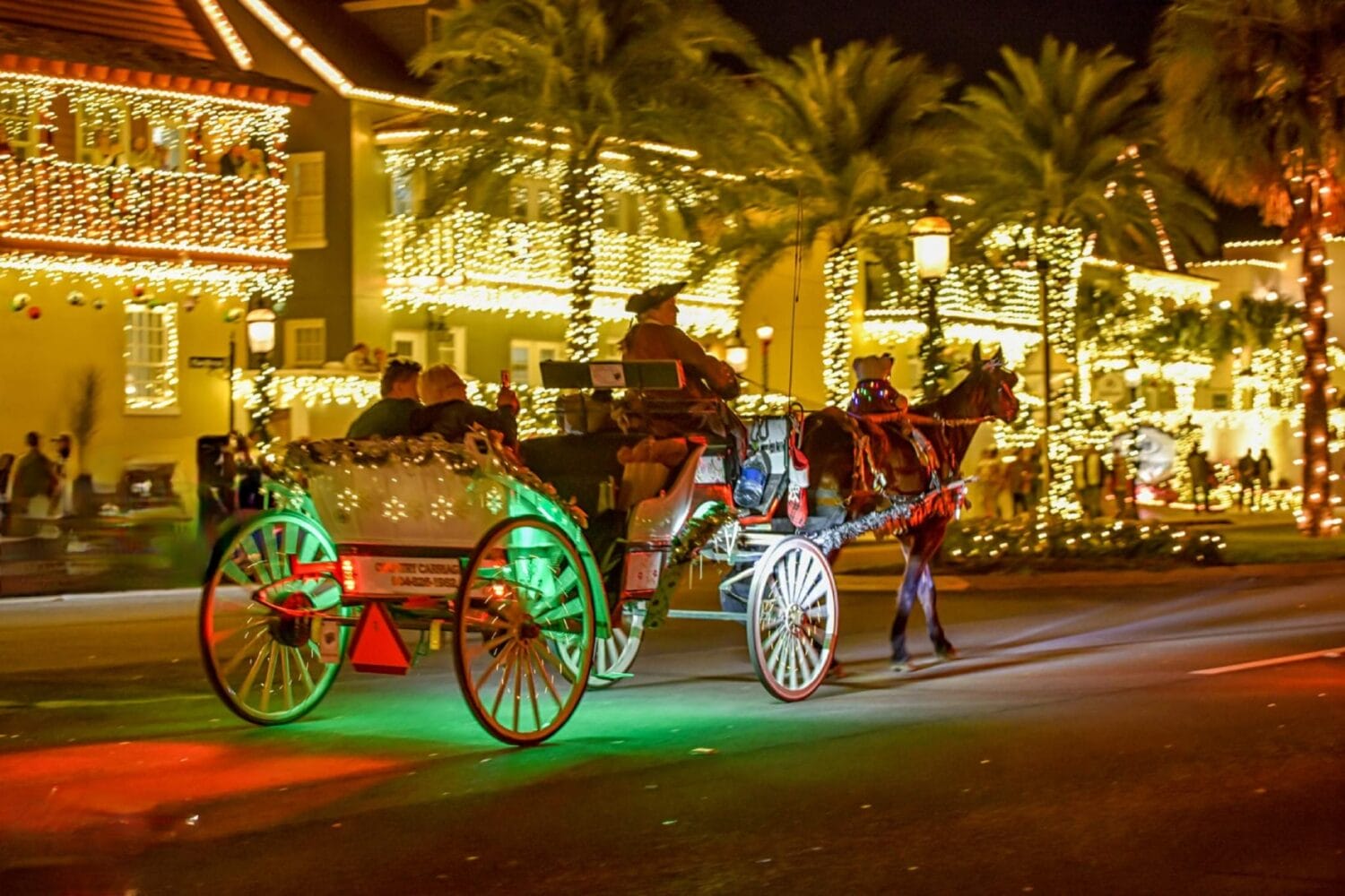 a horse-drawn carriage ride during the festival