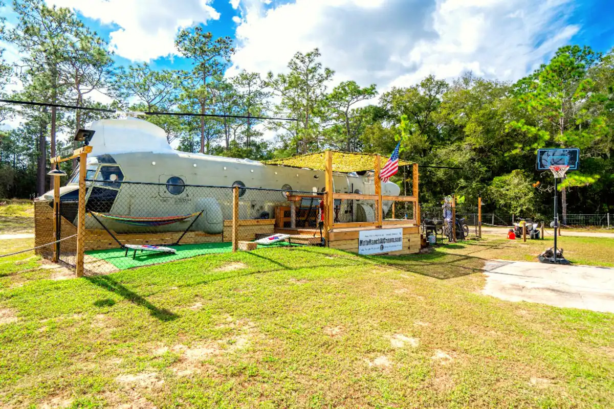 the gigantic helicopter turned cozy abode