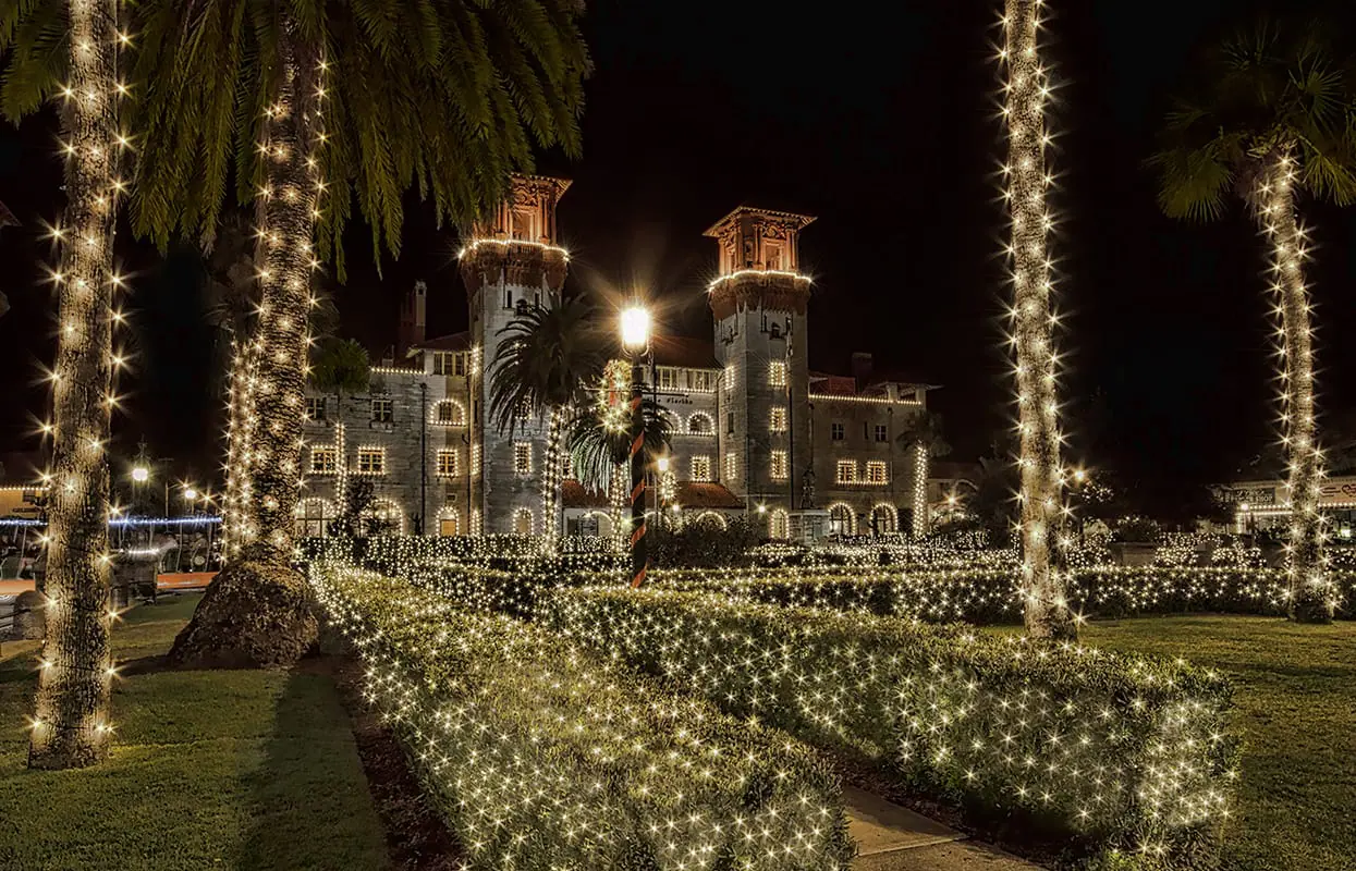 the spectacular iconic building in st. augustine during this holiday spectacular