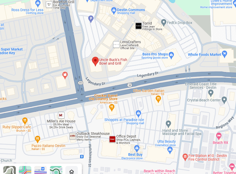 a screenshot of the location of the restaurant from google maps