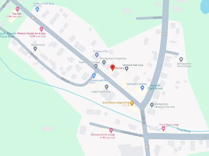 bernies restaurant 10 map
