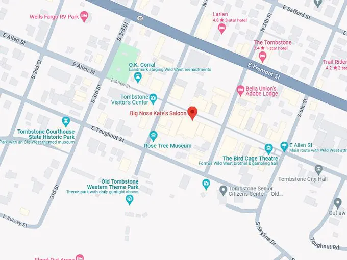 big nose kates saloon 10 map