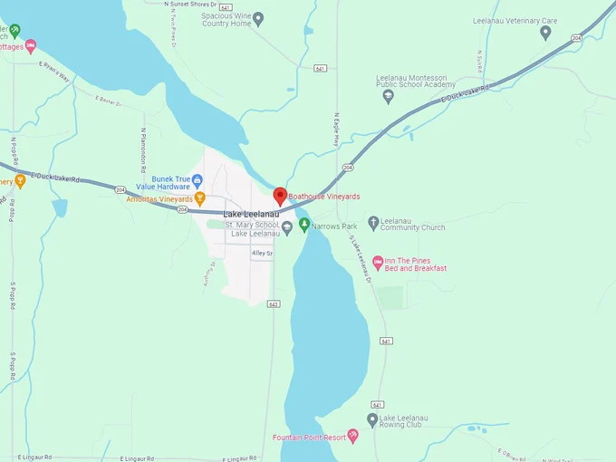 Boathouse Vineyards 10 Map