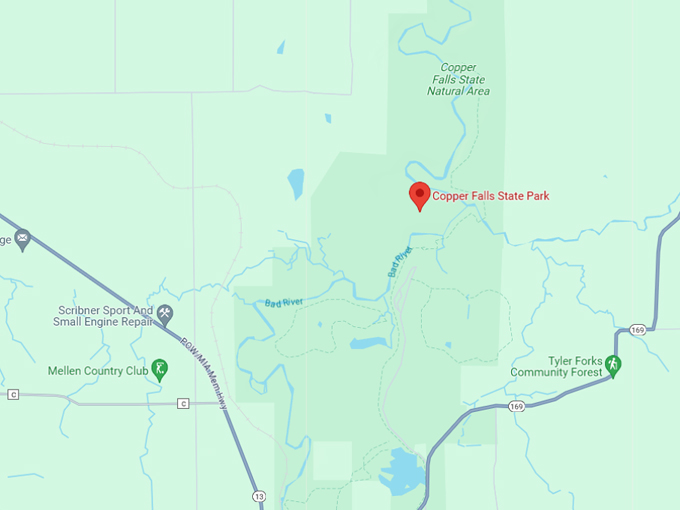Copper Falls State Park 10 Map
