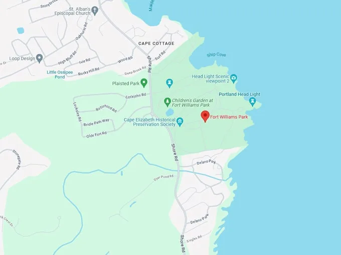 fort williams park 10 map