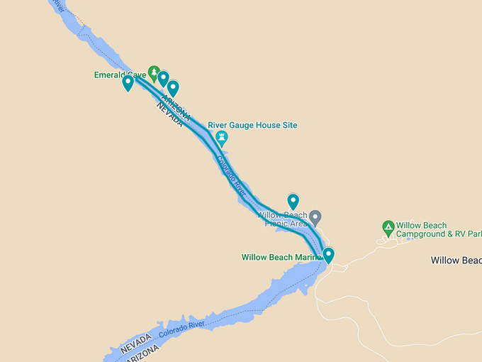 Lake Mead's Black Canyon 10 Map