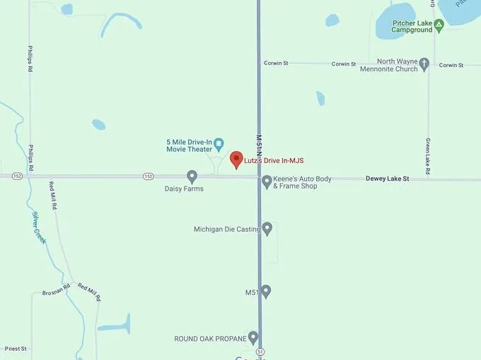 lutzs drive in 10 map