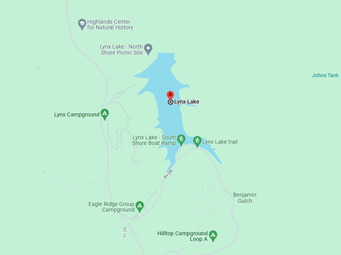 lynx lake az 10 map