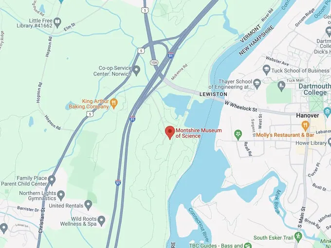 montshire museum of science 10 map