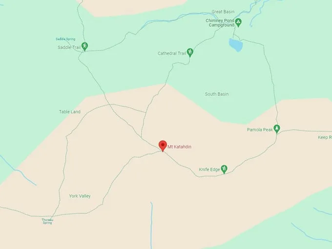 Mt Katahdin 10 Map