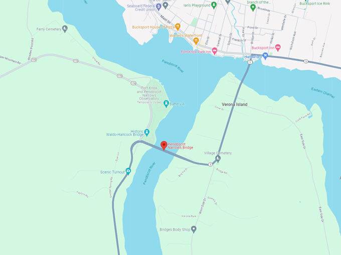 Penobscot Narrows Bridge 10 Map