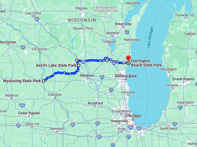 picturesque road trips wisconsin 10 map