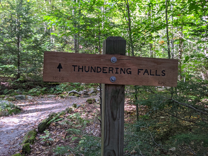 thundering brook falls trail 8